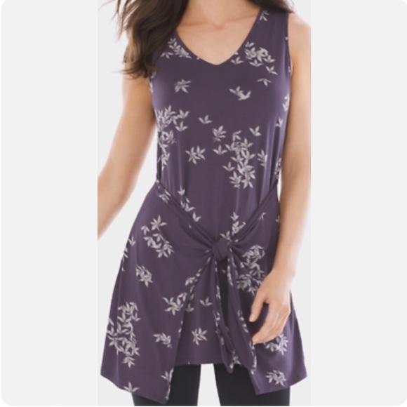 Soma | Tops | Soma Midnight Blue Sleeveless Tie Front Tunic Top | Poshmark